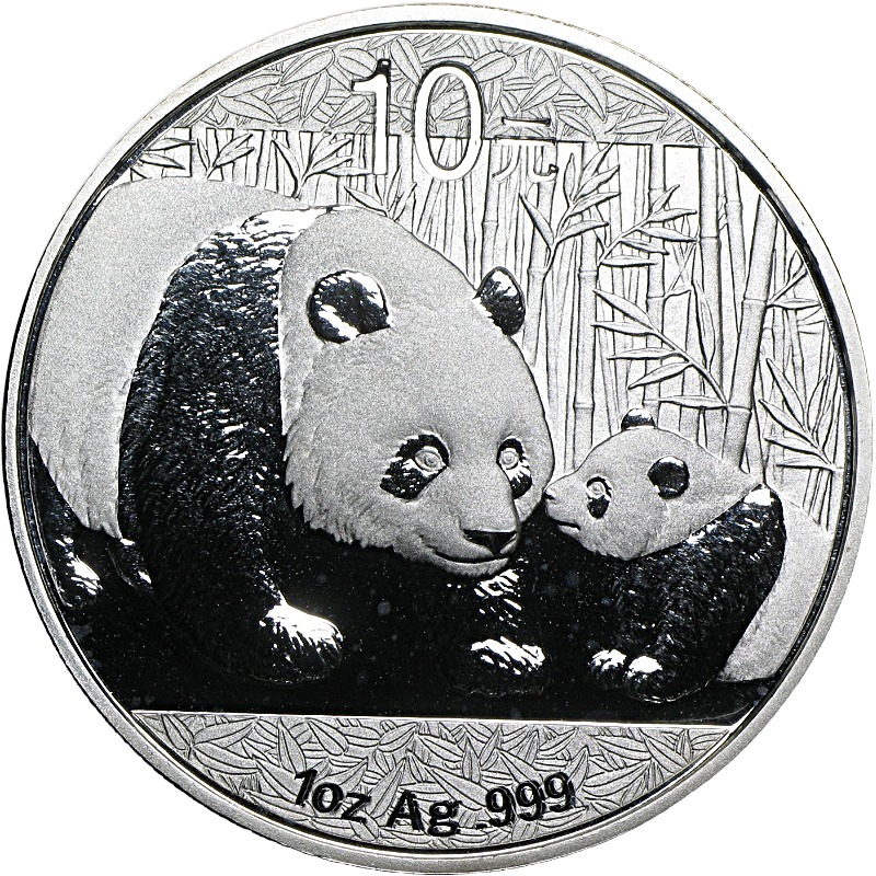 30-gram & (1 oz.) Chinese Silver Panda Bullion Coins