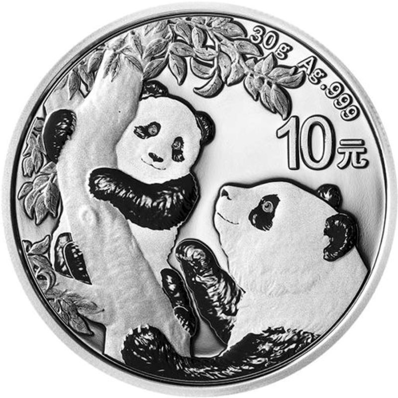 30-gram & (1 oz.) Chinese Silver Panda Bullion Coins